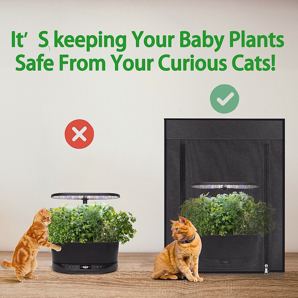 Grow Tent for Aerogarden Hydroponic Grow System,18.9''x13.7''x20.8'', Grow Machine Protective Cover,Black Indoor Hydroponic Anti-Light Complete System,High Reflective Mylar for Hydroponic Indoor Plant