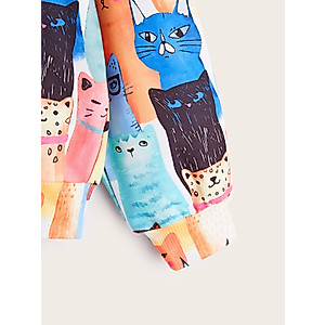 SOLY HUX Girl's Cartoon Letter Print Long Sleeve Pullover Top Sweatshirt Cartoon Graphic 11-12Y