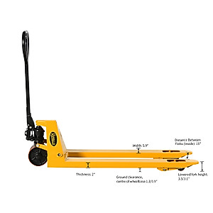 APOLLOLIFT Hand Pallet Jack Truck 5500lbs Capacity, Manual Pallet Truck 27" W x 48" L Forks
