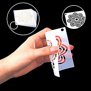 56 Pack Mandala Dot Painting Templates Stencils Perfect for DIY Rock Painting Art Projects (3.6x3.6 inch)