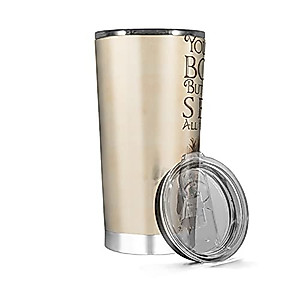 Insulated Tumbler Stainless Steel 20oz 30 Oz Alice Coffee In Hot Wonderland Tea Quote Iced - Cold Youre Wine Entirely Bonkers - Mad Hatter Quote - 0241 Funny Travel Cups Mugs For Men Women, White