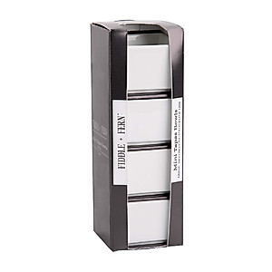 Home Essentials 15247 Fiddle and Fern Square Mini Taster Bowls, Set of 4, 4-inch Height, White