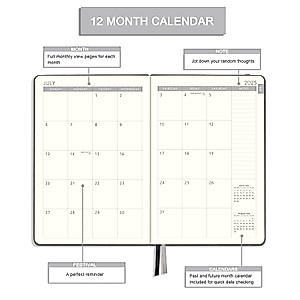 2023 Planner - Weekly & Monthly Planner 2023 With Calendar Stickers, Jan 2023 - Dec 2023, 5.75" X 8.25", A5 Premium Thicker Paper with Pen Holder, Inner Pocket and 88 Notes Pages - Gray