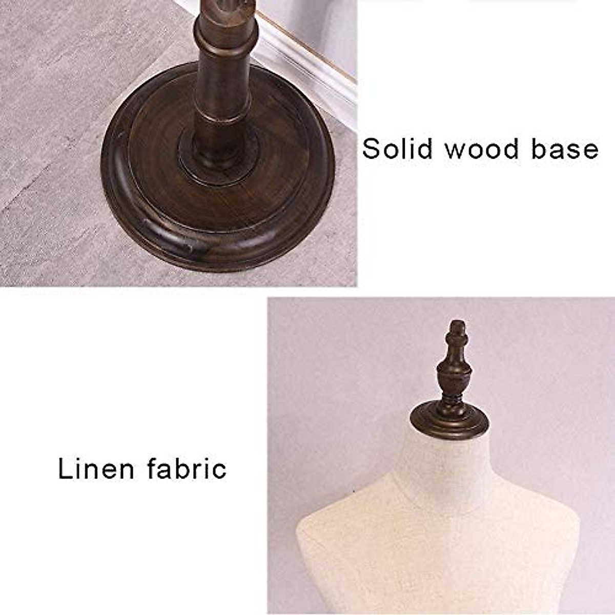 Mannequin Display Stand Mannequin Bust, Half Body Mannequins Female Clothing Store Window Dummy Model Wooden Display Rack ( Size : Medium ) ( )