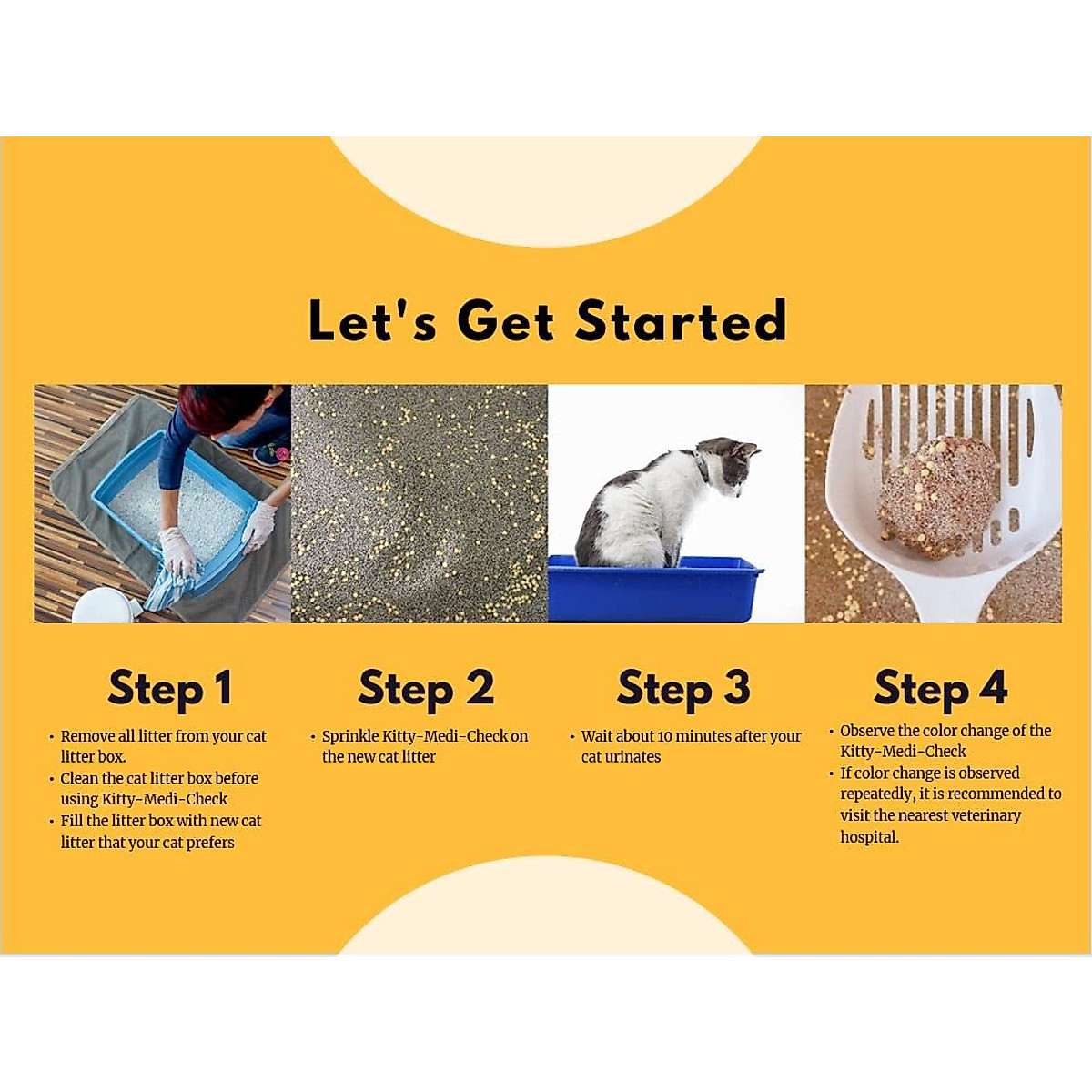 PETJOA Kitty-Medi-Check Cat Urine Health Test Kit, Easy Monitoring at Home,100% Eco-Friendly - Mix 3 Combo Pack (Alkalinuria, Proteinuria, Hematuria)-210g/7.4oz 100% Biodegradable.