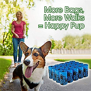Bags On Board Dog Poop Bags | Strong, Leak Proof Dog Waste Bags | 9 x14 Inches, 315 Blue Bags