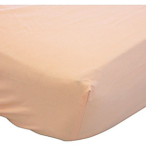 Solid Comfy Fitted Crib Sheet - Fits Standard Crib Mattresses and Daybeds (Peach)