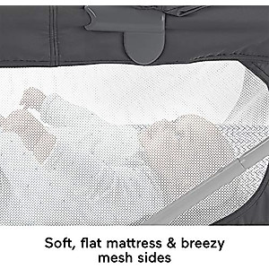 Fisher-Price Baby Crib Soothing View Projection Bassinet Portable Cradle with Lights Music Vibrations & Slim Fold, Pencil Strokes