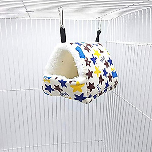 Oncpcare Winter Warm Small Animals Bed Playing Soft Hedgehog Bed Sleeping Cute Hamster Hammock Birds House Hanging Resting for Gerbil Young Guinea Pig Degu Drawl Hedgehog