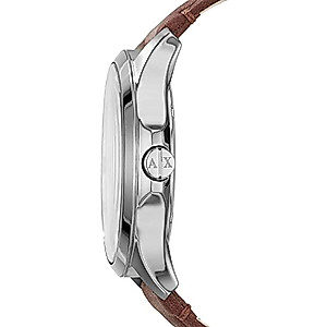 AX ARMANI EXCHANGE Men's Brown Leather Strap Watch (Model: AX2133)