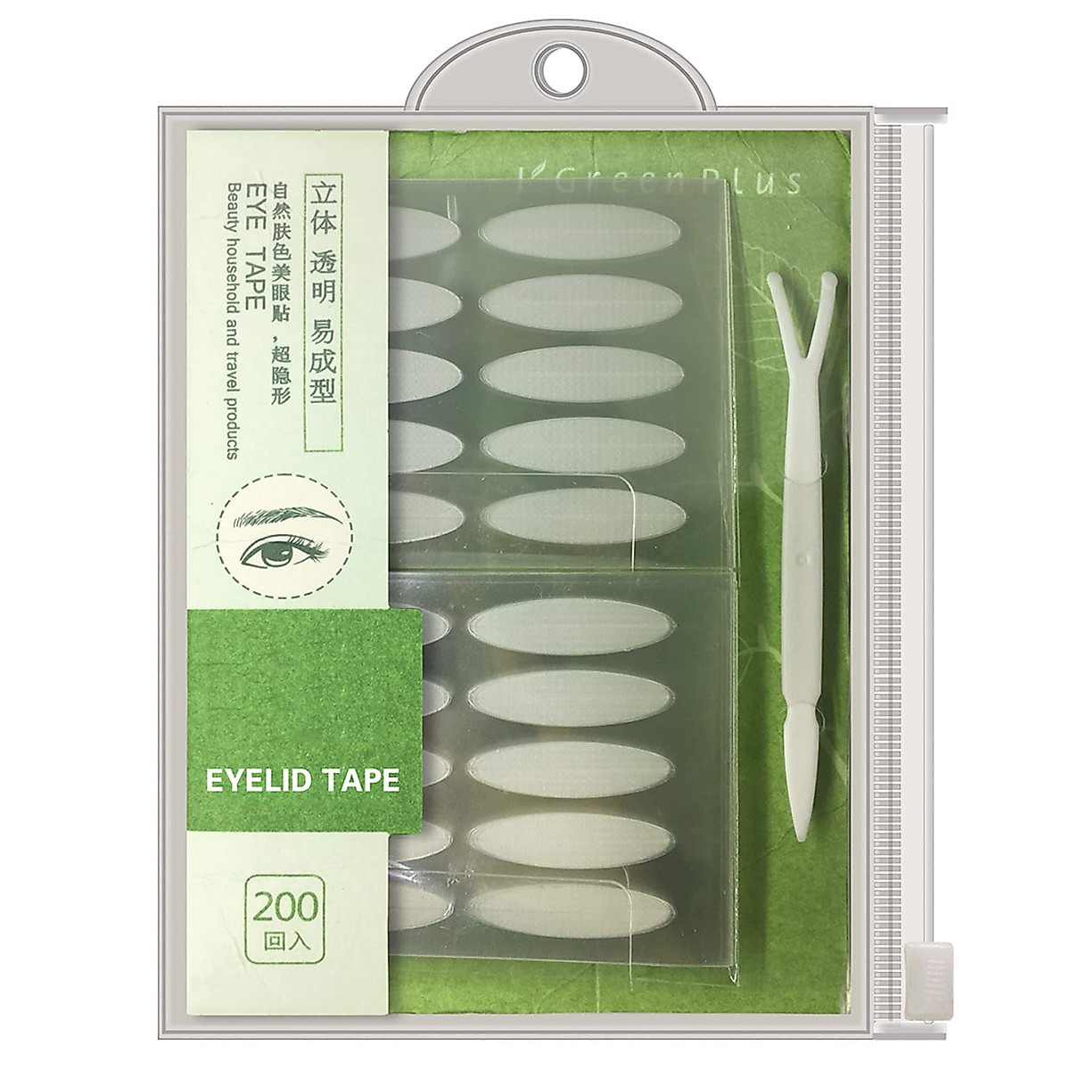 200 Pairs Natural Invisible One Side Eyelid Tape Stickers Waterproof Breathable Self-Adhesive Eyelid Lift Strip, Instant Eye Lift Without Surgery, Perfect for Uneven Droopy Hooded eyelids