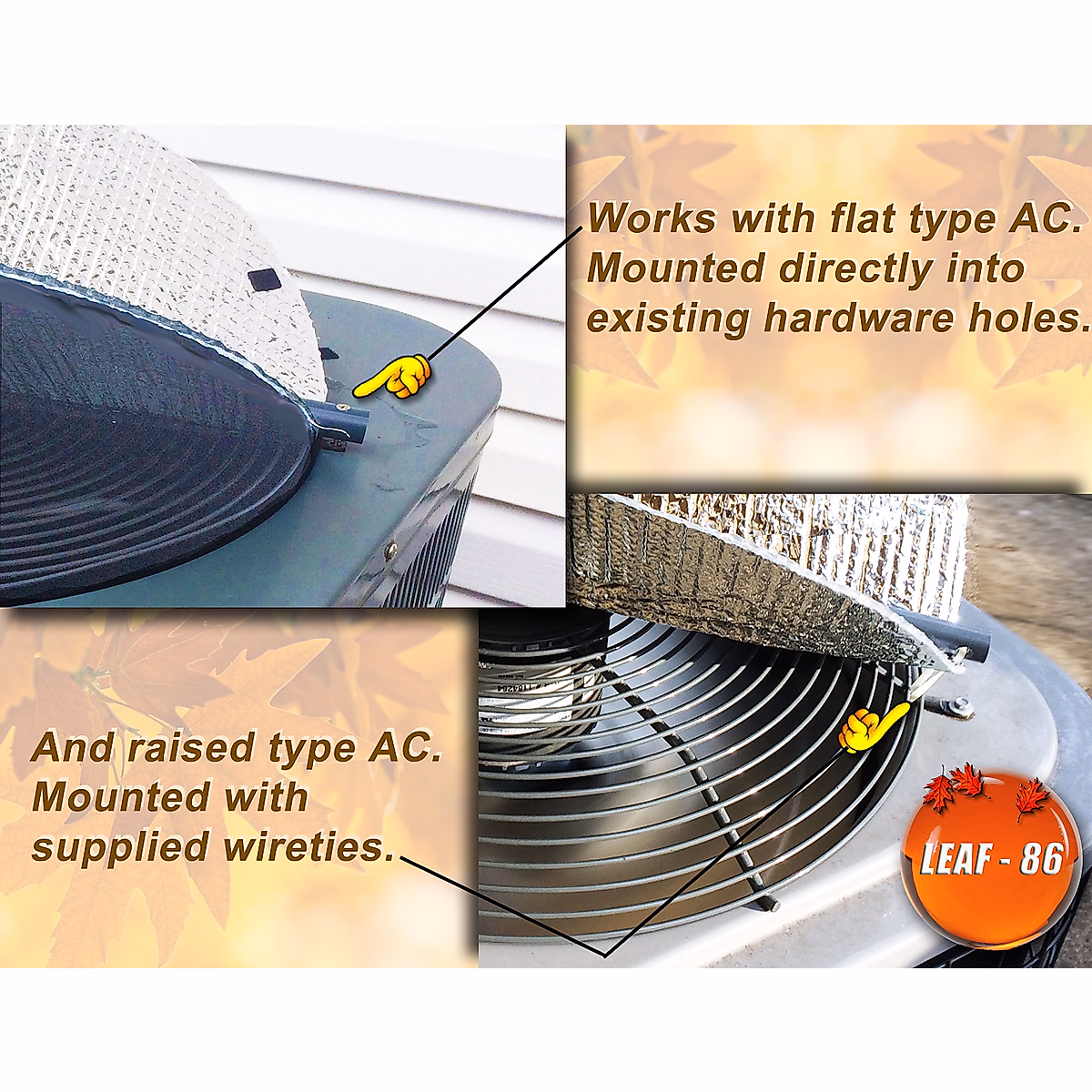 AC Guard All Season LEAF-86 -AIR Conditioner Cover 24" for Outside