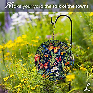 Luxiris Sublimation Wind Spinner Blanks 8 Inch - 5 Pack Bulk Products | 3D Aluminum, Hanging DIY Wind Spinners Sublimation for Yard and Garden | with Heat Resistant Tape & 30 Digital Starter Designs