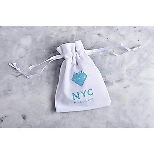 NYC Sterling Unisex Gold Plated Sterling Silver Rosary Charm Necklace (3MM-24 Inch)