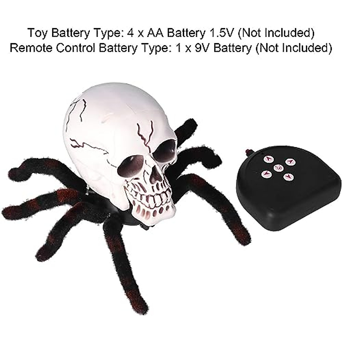 2023 New Skull Tarantula Toy, Remote Control Spider, Spooky RC Spider Prank Toy with Light Up Eyes, High Simulation Fake Spider, Great Hallowee Toy for Kids