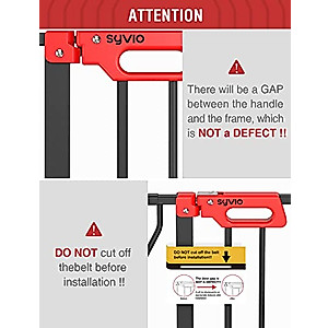 Syvio Baby Gate for Stairs and Door Ways, Dog Gates for The House 29" to 39" with Auto-Close, Pet Gate for Indoor with Wall Protectors and Extenders, No Drilling (Black)