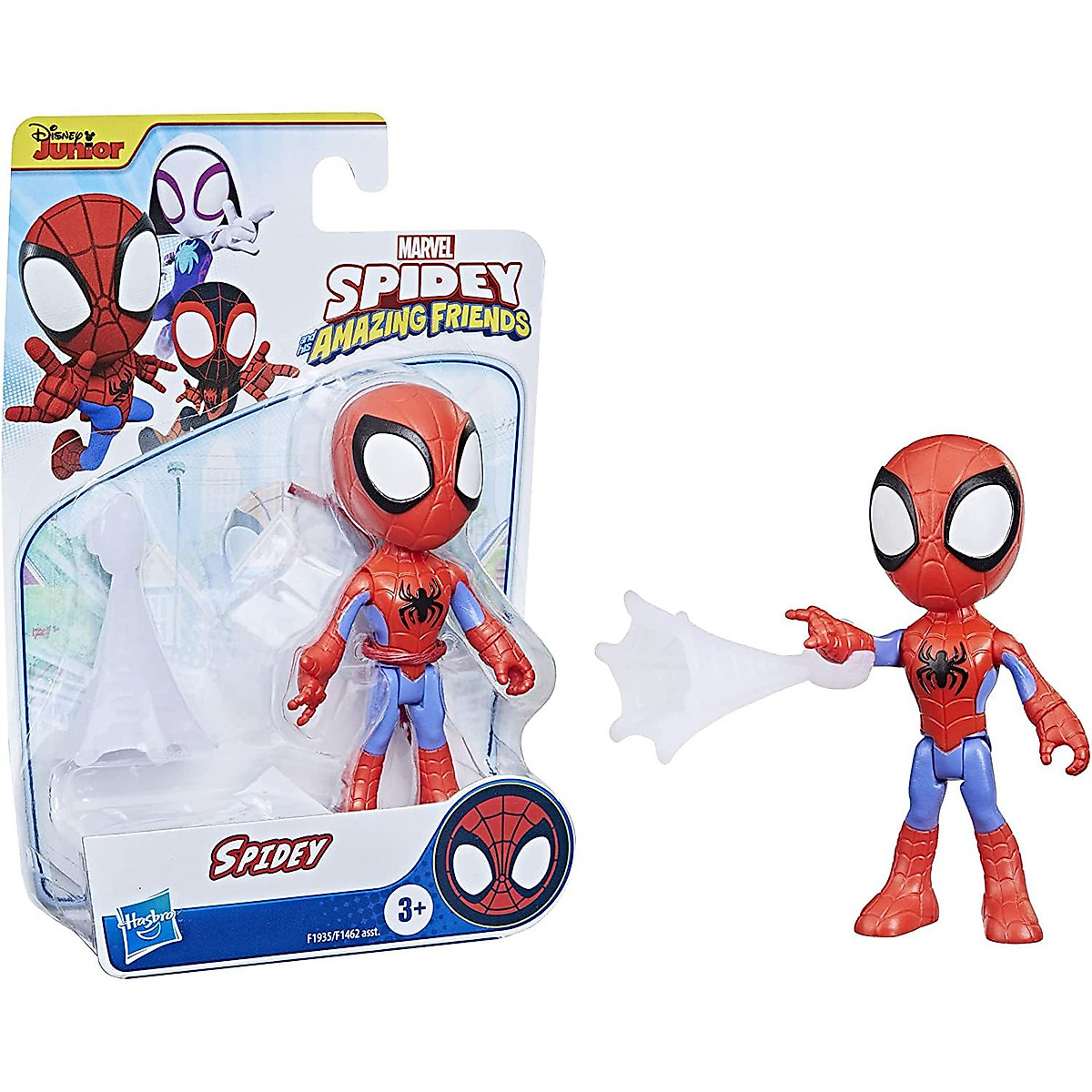 Spidey and his Amazing Friends Marvel Spidey Hero Figure, 4-Inch Scale Action Figure, Includes 1 Accessory for Kids Ages 3 and Up