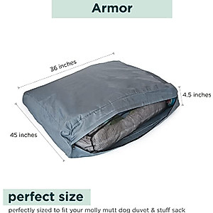 Molly Mutt Water-Resistant Dog Bed Liner, Polyester Bed Liner for Dogs, Easy to Clean, Gray, Huge, 36”x 45”x 4.75”