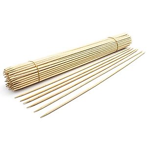 Royal Imports 18" Natural Bamboo Wood Plant Stake, Floral Picks, Roasting Sticks, Wooden Kebob Grilling Skewers, Sign Posting (100 Pcs)