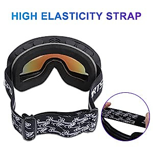 Seed Alarm Bike Goggles, Motorcycle Goggles, ATV Goggles, Motocross Goggles Ski Goggles Windproof Glasses Racing Helmet Goggles for Adults