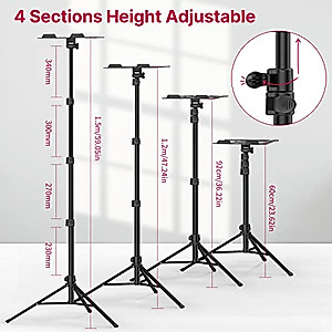 ULANZI Projector Tripod Stand, VIJIM LT01 Foldable Laptop Tripod Music Stand Multifunctional DJ Racks 360° Horizontally Adjustment 23.6" to 59" for Computer Book Music Notes Sound Media DJ Equipment