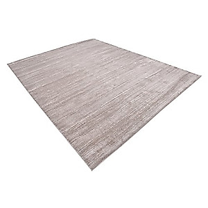 Unique Loom Uptown Collection Area Rug - Madison Avenue (8' x 10' Rectangle, Brown/ Ivory)