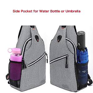 MOSISO Rope Sling Backpack (Up to 13 inch), Multipurpose Crossbody Chest One Shoulder Outdoor Travel Hiking Daypack, Gray