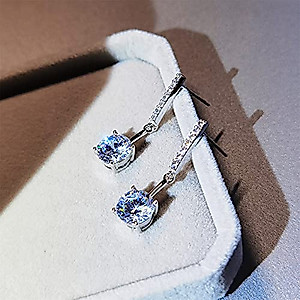 SBLING Platinum-Plated Cubic Zirconia Drop Earrings (4.25cttw)