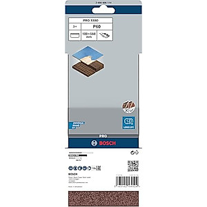 Bosch 2608606114 Sanding Belt, 100mm x 560mm, 60 Grit, Red