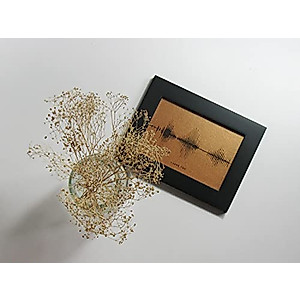 I Love You Soundwave Art, Visible Voice 8th Wedding Anniversary Gifts for him or her - 3.5 x 5 inch Bronze Color Valentines Day, Christmas Gift