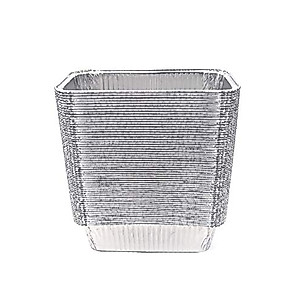 Fig & Leaf (60 Pack) Premium 2-LB Bread Loaf Baking Pans - 8.5" x 4.5" x 2.5" l Heavy Duty l Disposable Aluminum Foil Tins for Cakes Meatloaf Lasagna