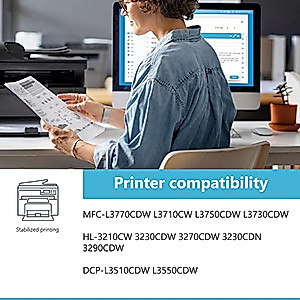 EAXIUCE DR223CLBK Drum DR223CL Black High Yield Drum Unit 1-Pack Compatible DR223CL Drum Unit Replacement for Brother MFC-L3770CDW L3730CDW HL-3290CDW DCP-L3550CDW Printer, DR223CL Ink