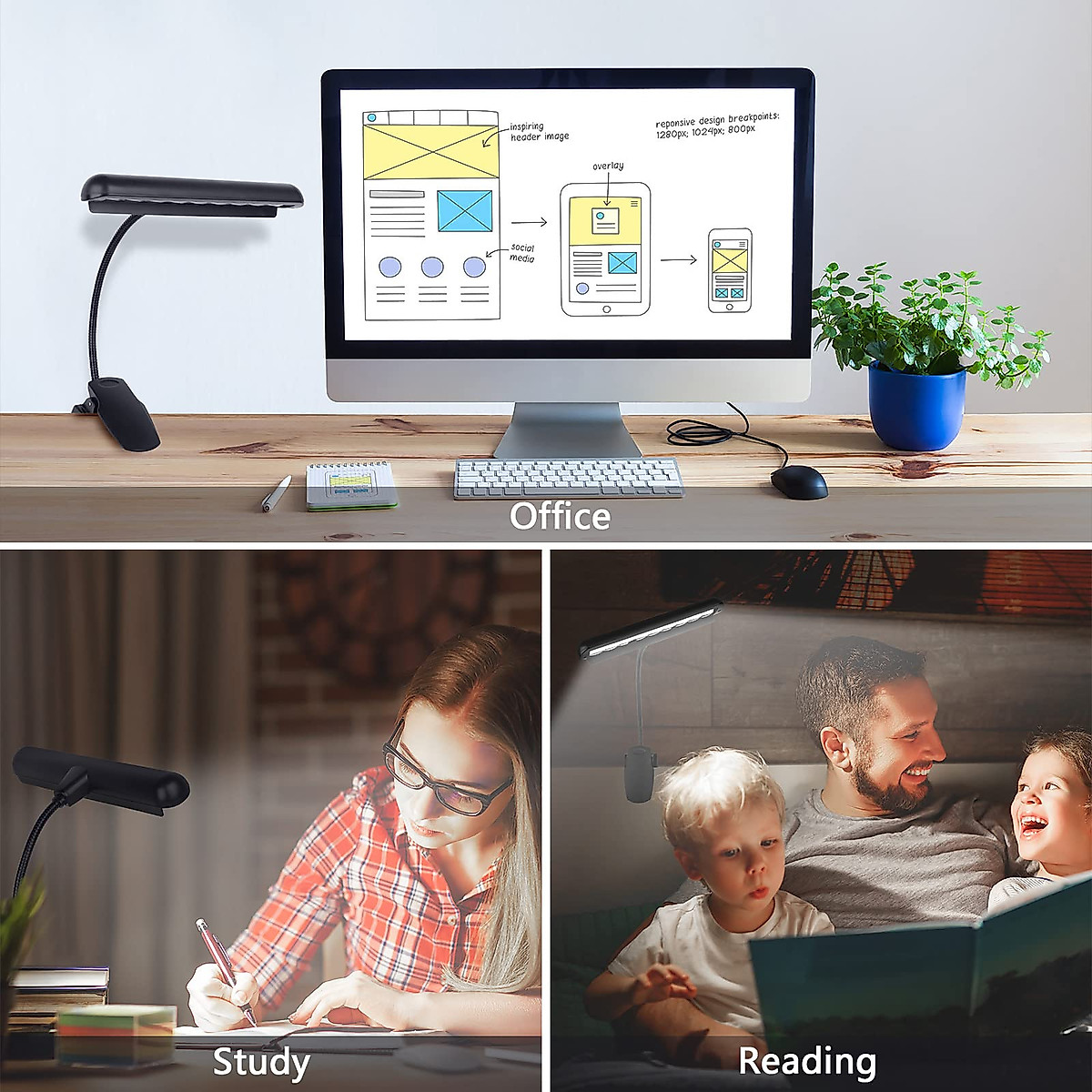 Vshinic Music Stand Light,Clip On Piano Lights 9 LED Orchestra Light Book Lamp Musician Lamp,Fully Adjustable No Flicker for Piano, Orchestra,Book Reading, Mixing Table, DJ, Craft Work