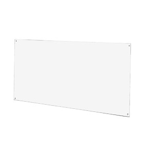 Door Push Plate with 4 Pre Drilled Holes Clear Acrylic 12" x 24" Protective Plastic Piece 1/8" Thick for Scuff Marks and Damage by Marketing Holders