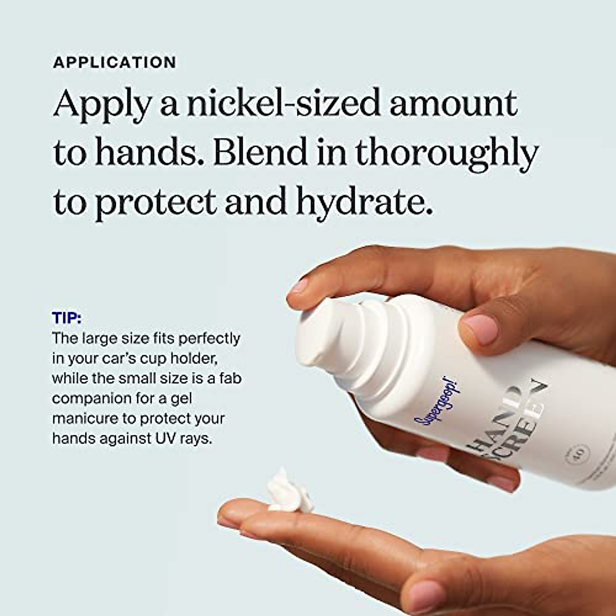 Supergoop! Handscreen SPF 40 - 1 fl oz, Pack of 2 - Preventative Hand Cream for Dry Cracked Hands - Fast-Absorbing, Non-Greasy Formula - With Sea Buckthorn, Antioxidants & Natural Oils