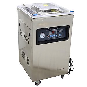 HQHAOTWU Commercial Single Chamber Vacuum Packaging Machine Vacuum Sealer Portable Stainless Steel Chamber Vacuum Sealing Package Tool for Food Saving Sealing Length 15.7inch DZ400