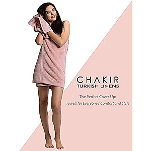 Chakir Turkish Linens Luxury Spa and Hotel Quality Premium Turkish Cotton 6-Piece Towel Set (2 x Bath Towels, 2 x Hand Towels, 2 x Washcloths)