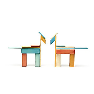 24 Piece Tegu Magnetic Wooden Block Set, Sunset, 1-99 years old