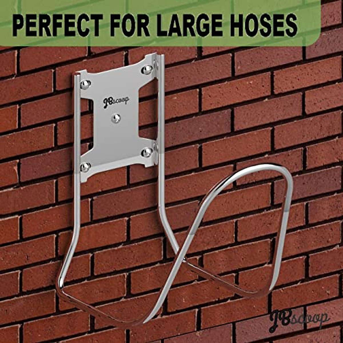 JBscoop Large Stainless Steel Hose Holder, Heavy Duty Hose Hanger