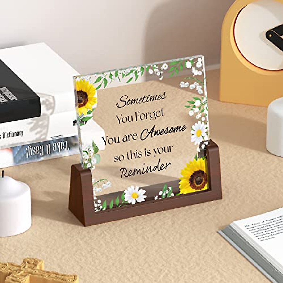 Inspirational Gifts for Women - Acrylic Motivational Gifts Encouragement Cheer Up Gifts for Women Men Mom Friends Birthday