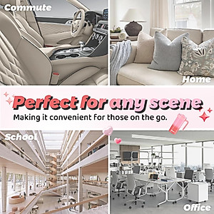 winiwo 20 oz Tumbler with Handle, Easy to Hold, Travel Coffee Mug with Screw Lid, Spill-proof, Insulated Cups, Built-in Up Down Flip, Fit Most Car Cup Holders, Commute, School, Home, Office