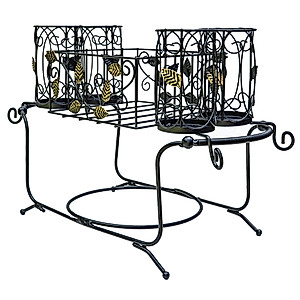 Maypes Utensil Caddy - Silverware Caddy or Napkin, Cutlery and Plate Holder - The Ideal 2-Piece Portable Outdoor Kitchen Accessories Buffet Organizer for Picnics, Camping, Barbecue, Parties and Events