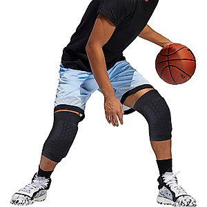 PISIQI Compression Collision Avoidance Knee Sleeve, 2 Sleeves, Black, L