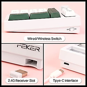 EPOMAKER FEKER JJK21 20 Keys Mechanical Numpad Kit, Gasket Mount Hot Swappable Bluetooth 5.0/2.4GHz/Wired Numeric Keypad with a Rotary Knob, 1500mAh Battery, Compatible with 3/5Pin Switches