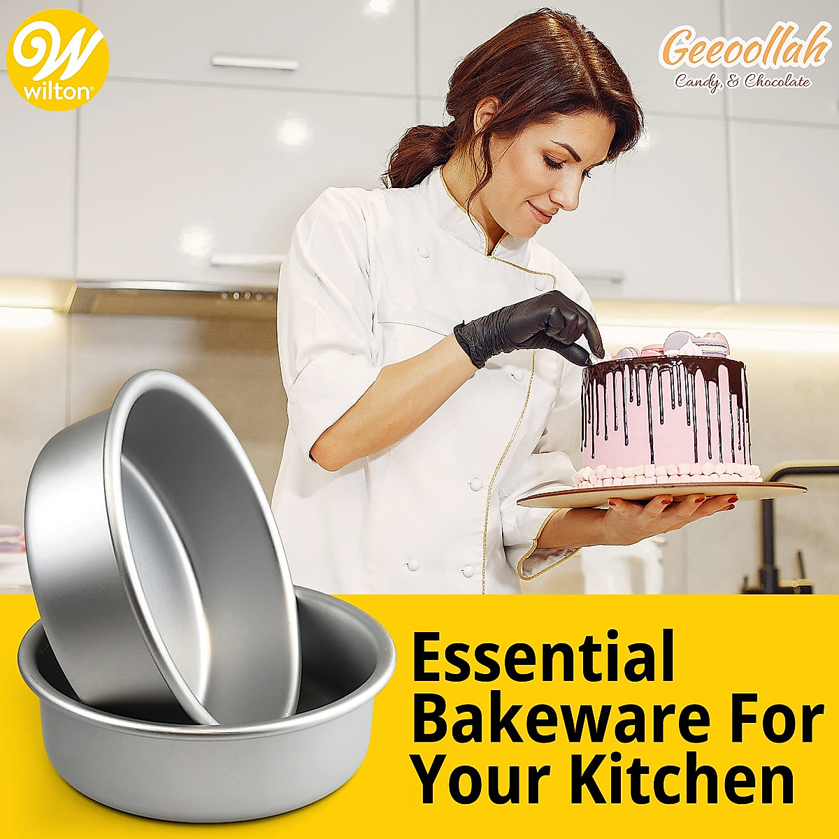 Wilton Small and Tall Pan Set – Pack of 2 Piece Cake Pans – Pan Set Made of Lightweight Aluminum – 2 x 6 inches Cake Pans Set for Baking – Pan Set for Baking Delicious Cakes