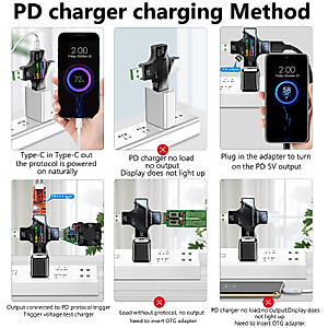 USB C Tester,KJ-KayJI 2 in 1 Tester IPS Digital Multimeter(2024),Voltage,Cur,Pwr,Resistance,Elec,Temp,Capacity,Tme,Fast Charging,with 3A Discharge Load Support PD2.0/PD3.0,QC2.0/QC3.0,BC1.2