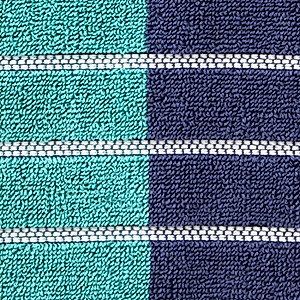 SKL Home by Saturday Knight Ltd. Colorblock Stripes Hand Towel (2-Pack),Teal