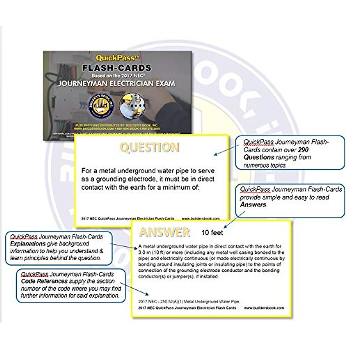 Journeyman Electrician Exam 2017 NEC QuickPass Flash Cards