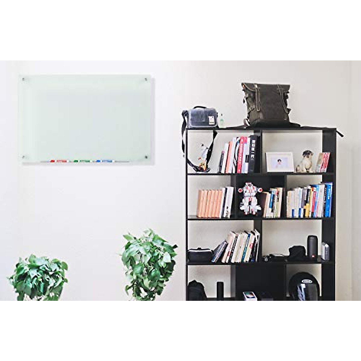 Audio-Visual Direct Frosted Glass Dry-Erase Board Set - 2' x 1.5' - Includes Hardware & Marker Tray (Non-Magnetic)