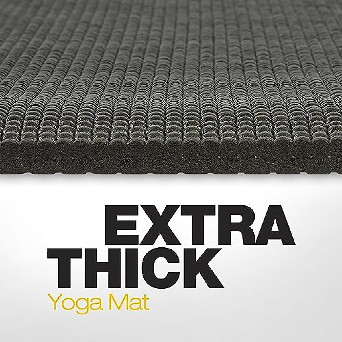 ActiveGear Extra Large Yoga Mat 10 x 6 ft - 8mm Extra Thick, Durable, Comfortable, Non-Slip & Odorless Premium Yoga and Pilates Mat for Home Gym - Black